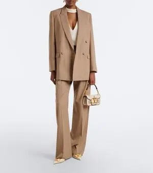 Valentino Garavani Pinstripe Virgin Wool Double-breasted Blazer