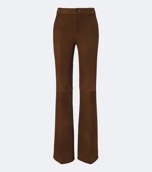 Stouls Lizzy Suede Bootcut Pants - Brown