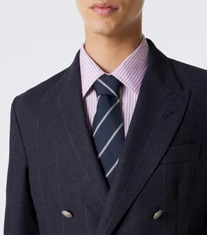 Ralph Lauren Purple Label Striped Silk Neck Tie