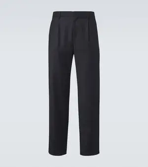 Agnona Wool Wide-leg Pants - Blue