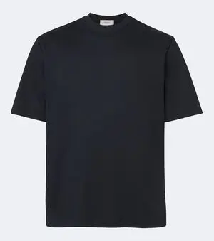 Agnona Cotton And Silk Jersey T-shirt - Blue