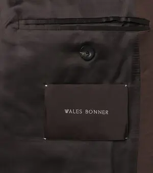 WALES BONNER Atto Satin-trimmed Virgin Wool Blazer
