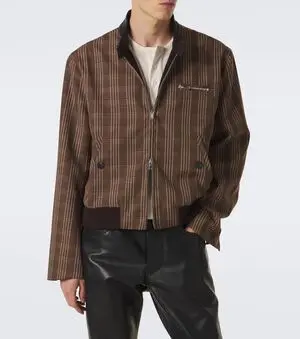 WALES BONNER Axis Checked Virgin Wool Jacket