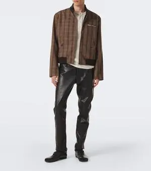 WALES BONNER Axis Checked Virgin Wool Jacket