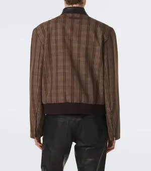 WALES BONNER Axis Checked Virgin Wool Jacket