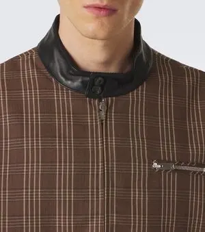 WALES BONNER Axis Checked Virgin Wool Jacket