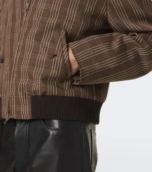 WALES BONNER Axis Checked Virgin Wool Jacket