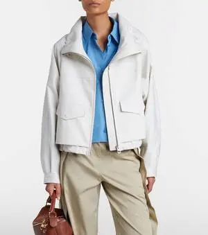 Loewe Cotton And Silk Gabardine Jacket - White