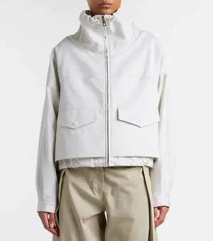 Loewe Cotton And Silk Gabardine Jacket - White