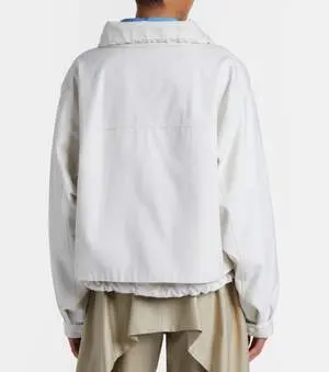 Loewe Cotton And Silk Gabardine Jacket - White