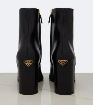 Prada Leather Ankle Boots
