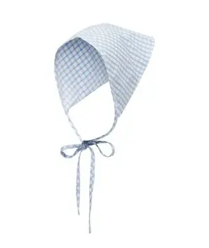 Posse Lila Checked Cotton Headscarf - Blue