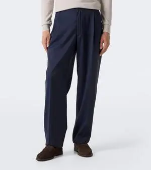 Brioni Bellagio Wool Straight Leg Trousers