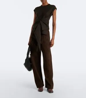LEMAIRE Twisted Belted Barrel-leg Jeans
