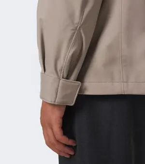 Agnona Technical Field Jacket With Concealed Hood - Grey