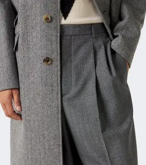Valentino Garavani Herringbone Wide-leg Pants
