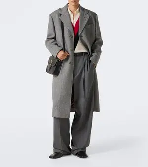 Valentino Garavani Herringbone Wide-leg Pants