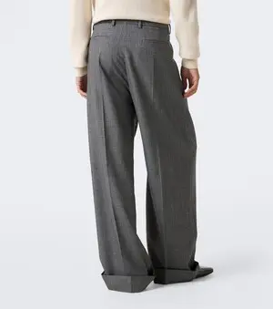 Valentino Garavani Herringbone Wide-leg Pants