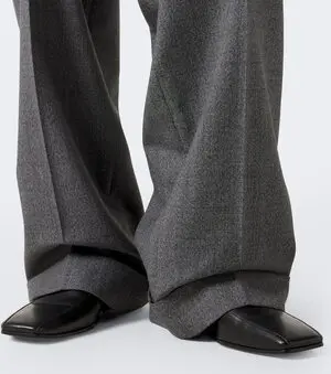 Valentino Garavani Herringbone Wide-leg Pants