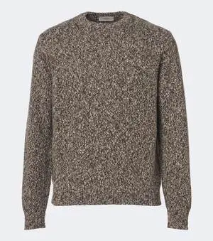 Agnona Wool And Cashmere Crewneck Sweater - Brown