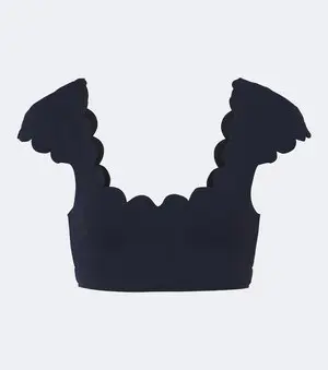 Marysia Mexico Scalloped Bikini Top - Black
