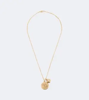 Saint Laurent Cassandre Embellished Chain Necklace - Gold