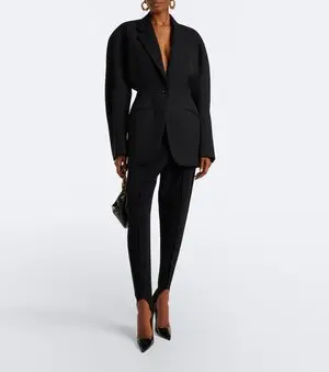 MUGLER Virgin Wool Grain De Poudre Blazer