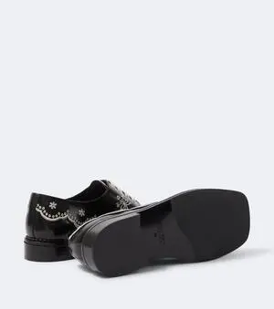 Simone Rocha Embroidered Leather Brogues