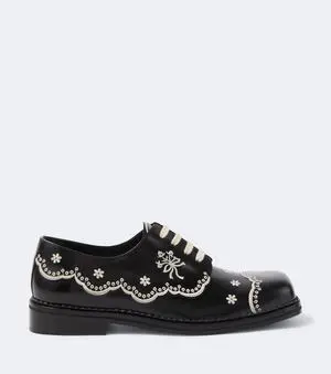 Simone Rocha Embroidered Leather Brogues