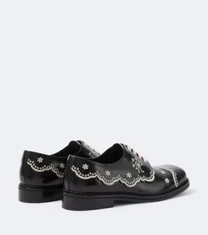 Simone Rocha Embroidered Leather Brogues