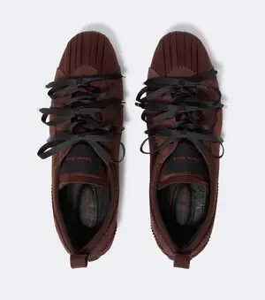 Simone Rocha Ballerina Grip Suede-trimmed Satin Sneakers