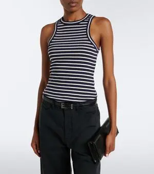 NILI LOTAN Hank Striped Cotton Tank Top