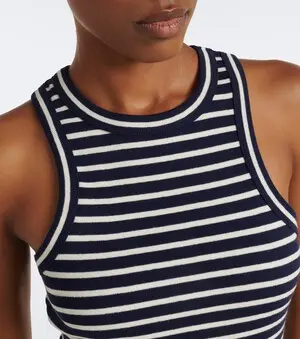 NILI LOTAN Hank Striped Cotton Tank Top