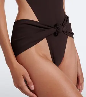 Alaïa Ala�a Draped Halterneck Swimsuit