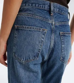 FRAME The Vertical Distressed Straight Jeans
