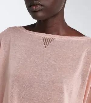 Alaïa Ala�a Knitted Linen And Silk Kaftan