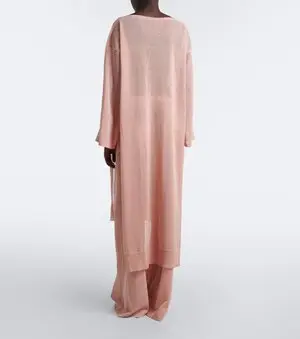Alaïa Ala�a Knitted Linen And Silk Kaftan