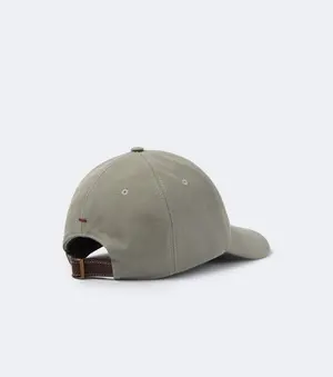 Brunello Cucinelli Logo Baseball Cap In Cotton - Green