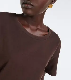 NILI LOTAN Brady Cotton Jersey T-shirt - Brown