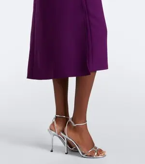 Safiyaa Oria Caped Midi Dress - Purple