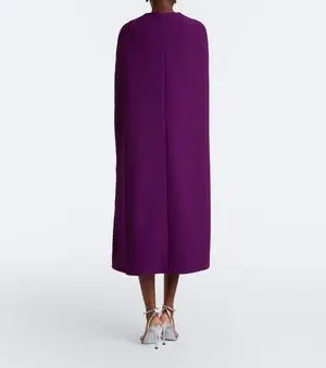 Safiyaa Oria Caped Midi Dress - Purple