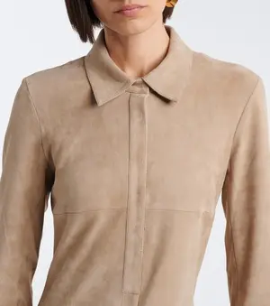 Stouls Becky Suede Shirt Dress - Beige