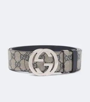 Gucci Gg Canvas Reversible Belt - Blue