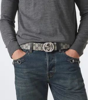 Gucci Gg Canvas Reversible Belt