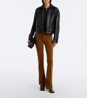 FRAME Corduroy Bootcut Cotton-blend Pants