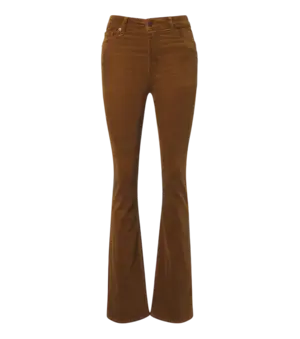 FRAME Corduroy Bootcut Cotton-blend Pants - Brown