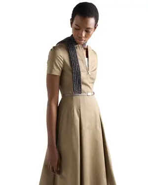 Prada Boat Neck Zipper Dress