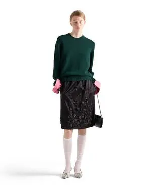 Prada Wool And Cashmere Crew-neck Sweater