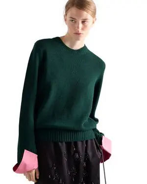 Prada Wool And Cashmere Crew-neck Sweater
