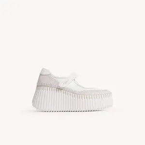 Chloé Nama Wedge Sneaker - Eggshell